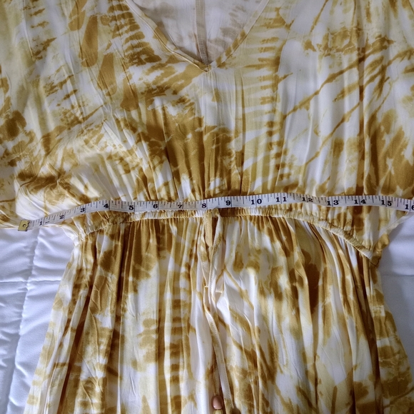 Cupshe | Dresses | Cupshe Yellow Tiedye Beach Coverup Maxi Dress | Poshmark